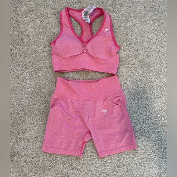 Gymshark | Other | Pink Gym Shark Set | Poshmark
